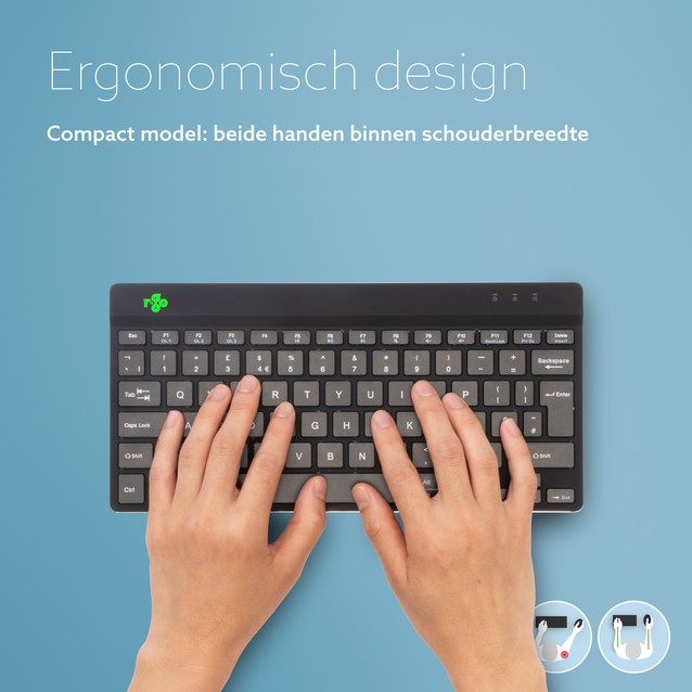 Toetsenbord R-Go Ergonomisch Compact Break QWERTY zwart Gerson