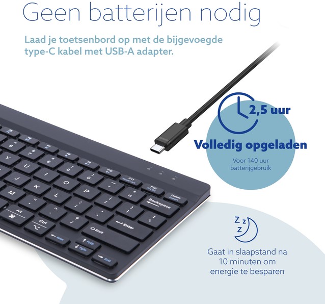 Toetsenbord R-Go Ergonomisch Compact Break QWERTY zwart Gerson
