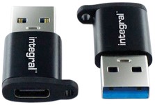 Adapter Integral USB-C naar USB-A 2-pack Gerson