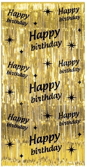 Classy Party Curtain Happy Birthday Gerson