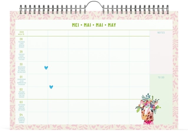 Familiekalender 2026 Lannoo 310x220 Paper Salad 7dagen/1pagina Gerson