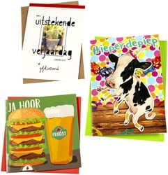 Wenskaart Paperclip verjaardag navulset à 12 stuks Gerson