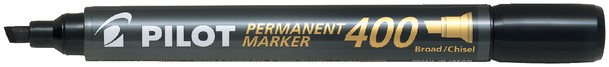 Permanent marker PILOT 400 schuin breed zwart Gerson