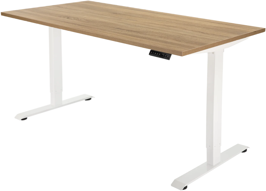 Bureau Elektrisch zit/sta STAR Budget NEN 1335 - 140×80cm - Wit - Zwart ...